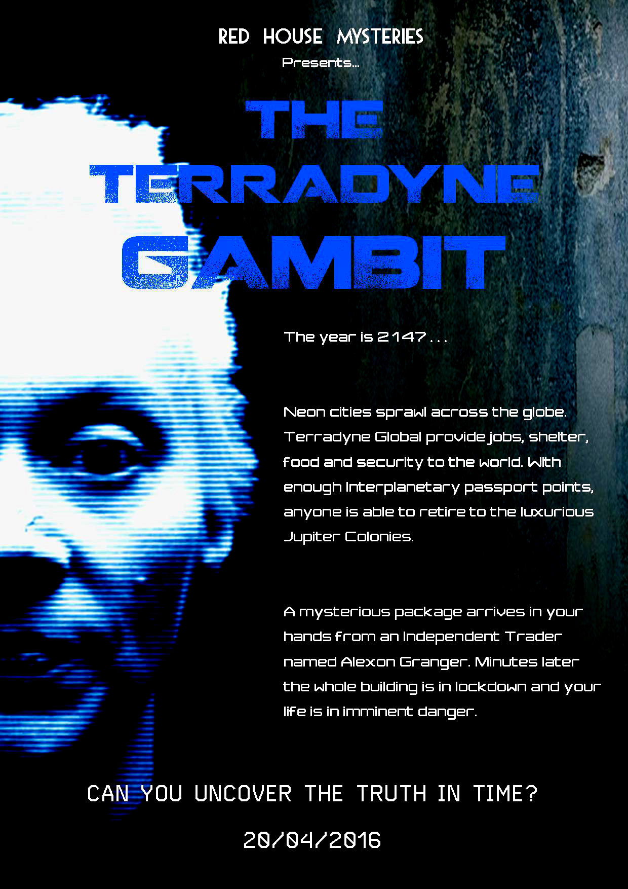Terradyne poster - Red House Mysteries